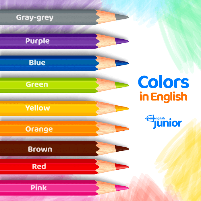 Cores em inglês [Lista+Atividades para crianças] - Blog Open English